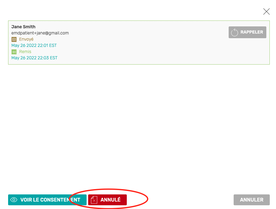 Annulation de documents – EngagedMD