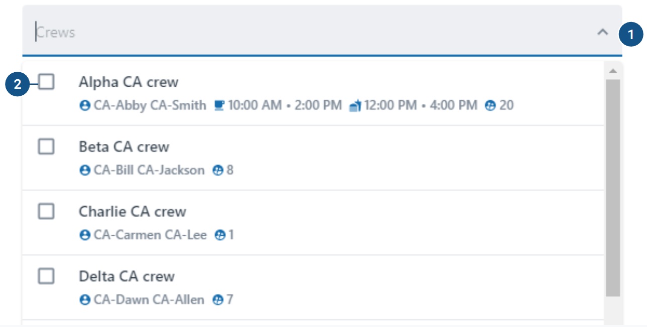 New Crew Scheduler UI – PickTrace EN