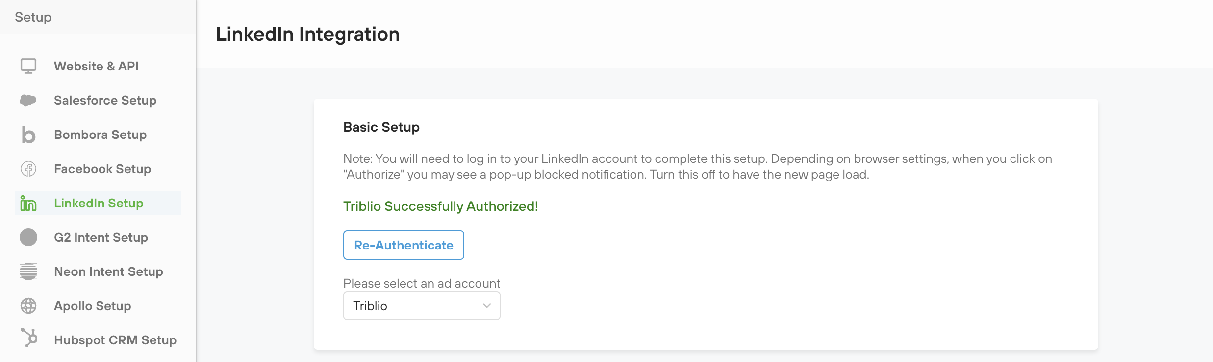 LinkedIn Matched Audience Overview – Triblio