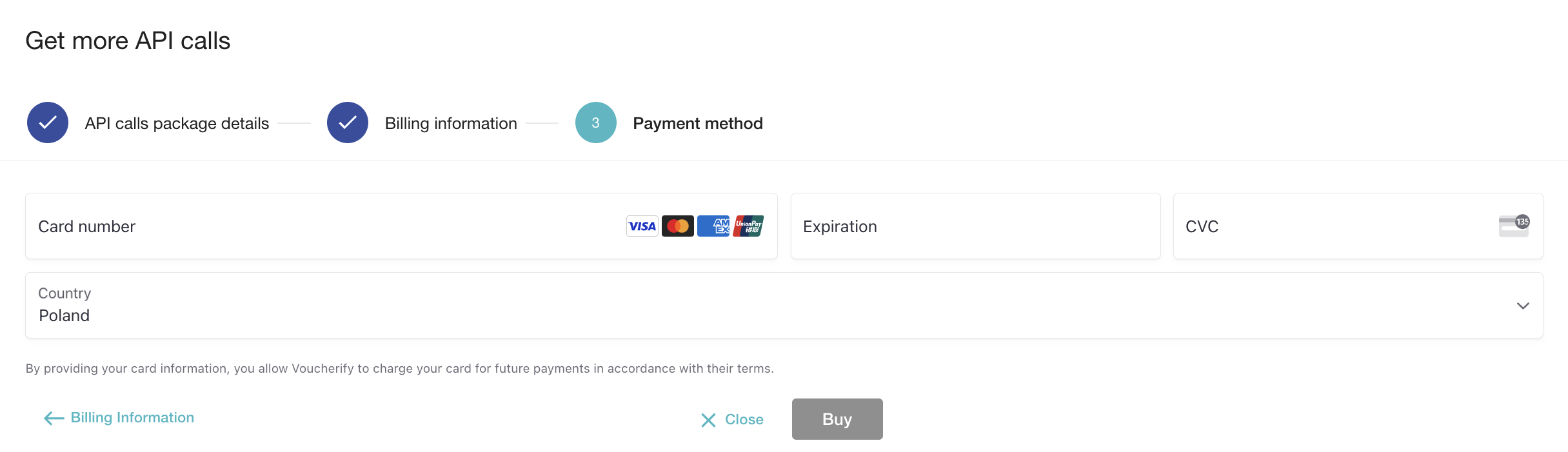 How to buy extra API calls packages? - Voucherify Support