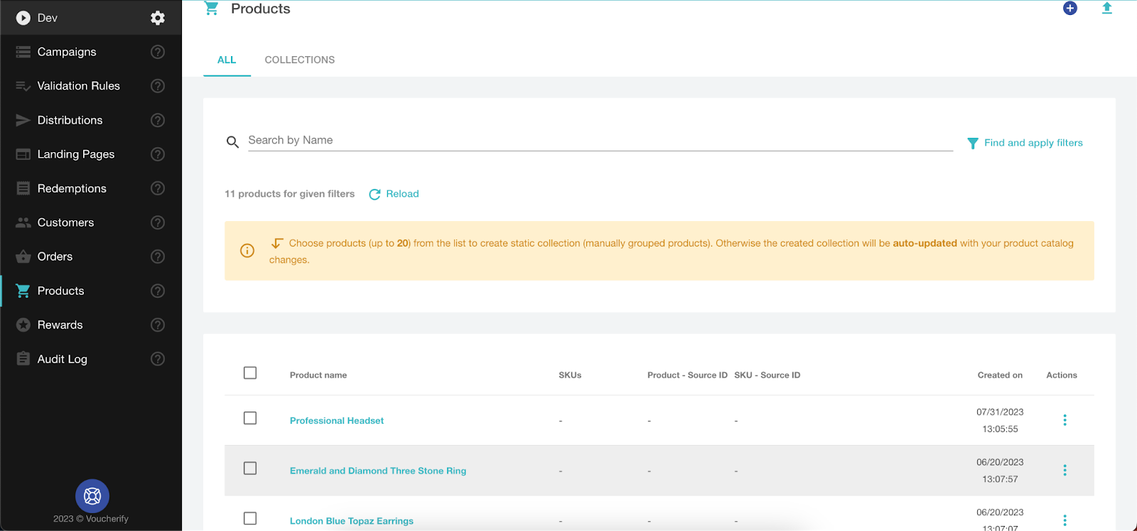 Voucherify Dashboard - Voucherify Support