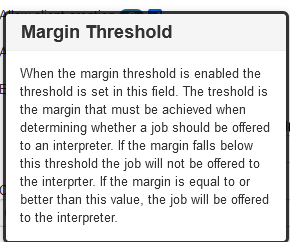 Rate and Margin Column - Assignments tab – Interpreter Intelligence