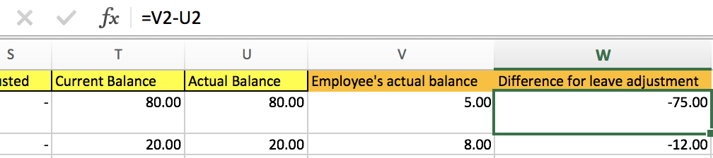 Step 10: Adjusting Employee Leave Balance by Excel – Carbonik Support