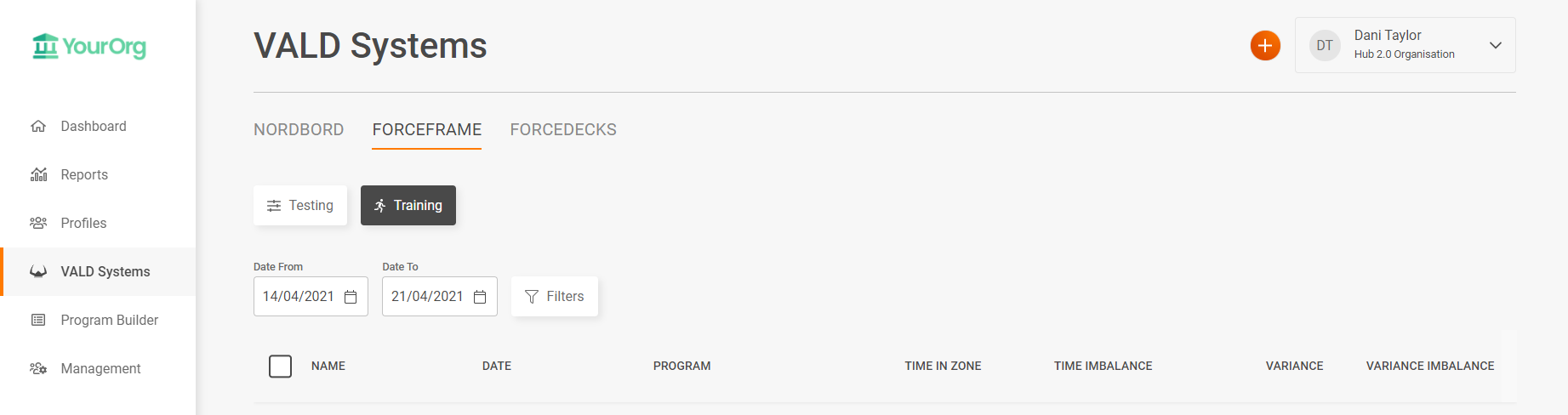 View Training Data in VALD Hub – VALD Knowledge Base