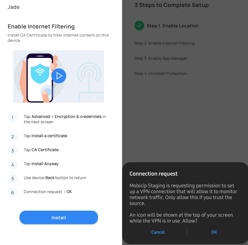 Mobicip parental controls setup - Android | Support | Mobicip