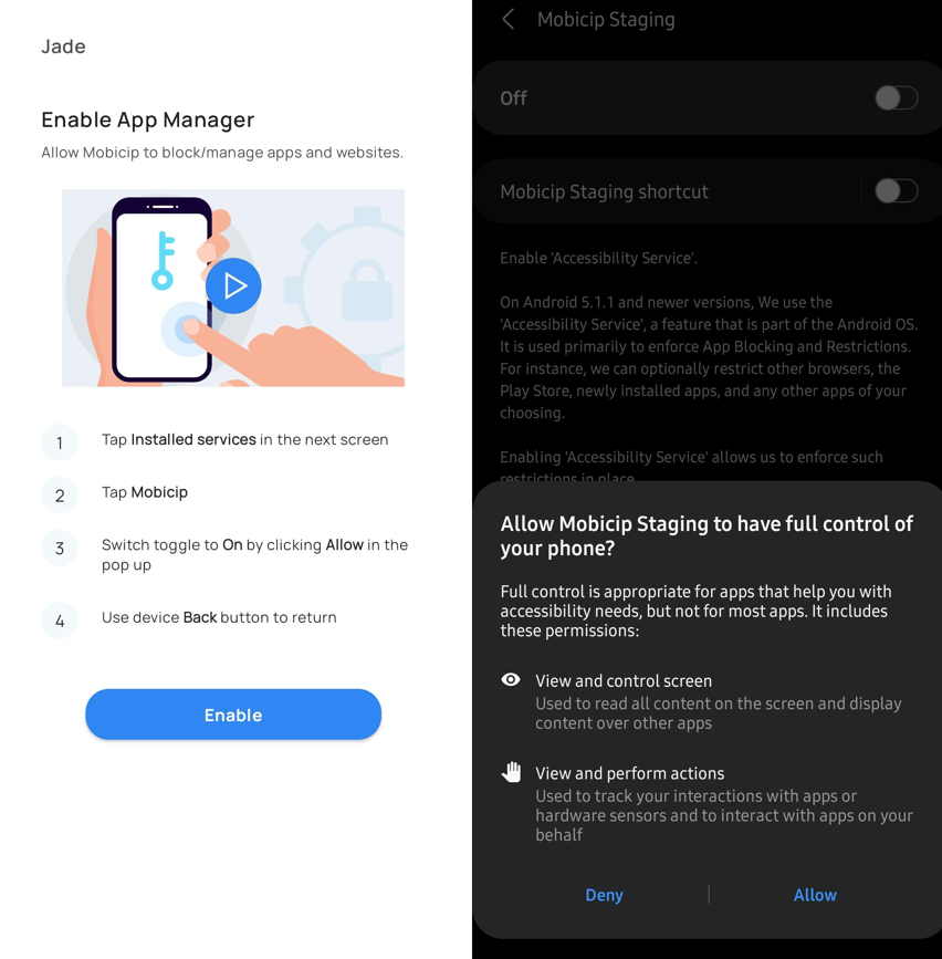 Mobicip parental controls setup - Android | Support | Mobicip