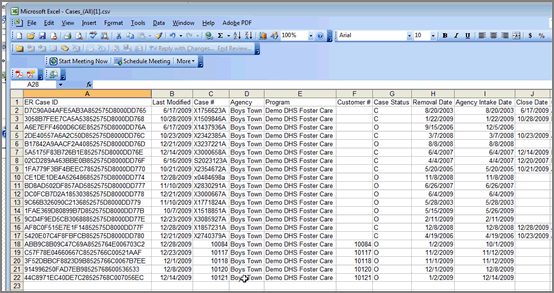 Exporting Data – extendedReach