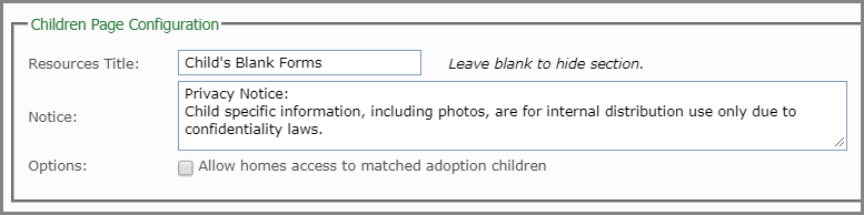 Family Web Configuration: Child Tab – extendedReach