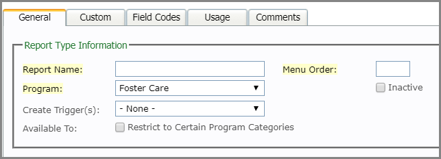 Program Report Types – extendedReach