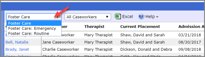 Foster Care - Case Screen: Compliance Tab – extendedReach