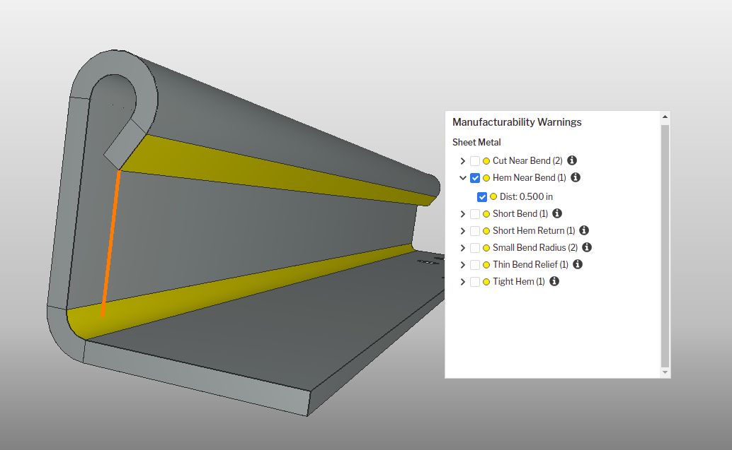 Sheet metal interrogation