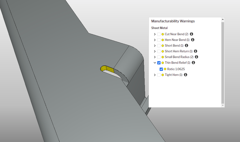 Sheet metal interrogation