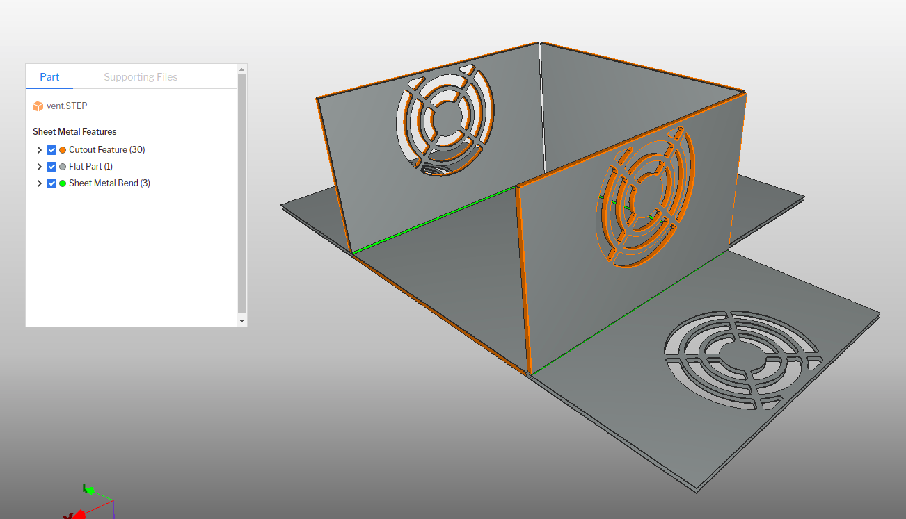 Sheet metal interrogation