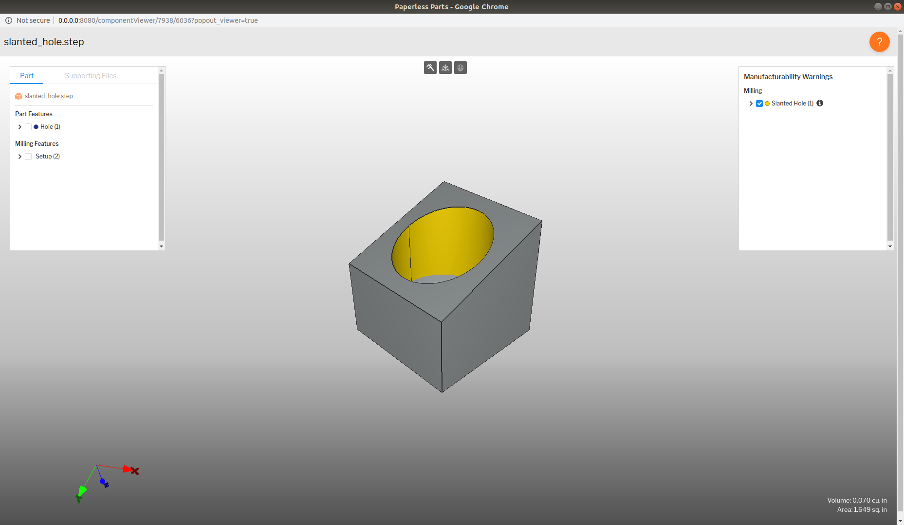 Milling interrogation