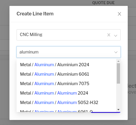 Managing materials