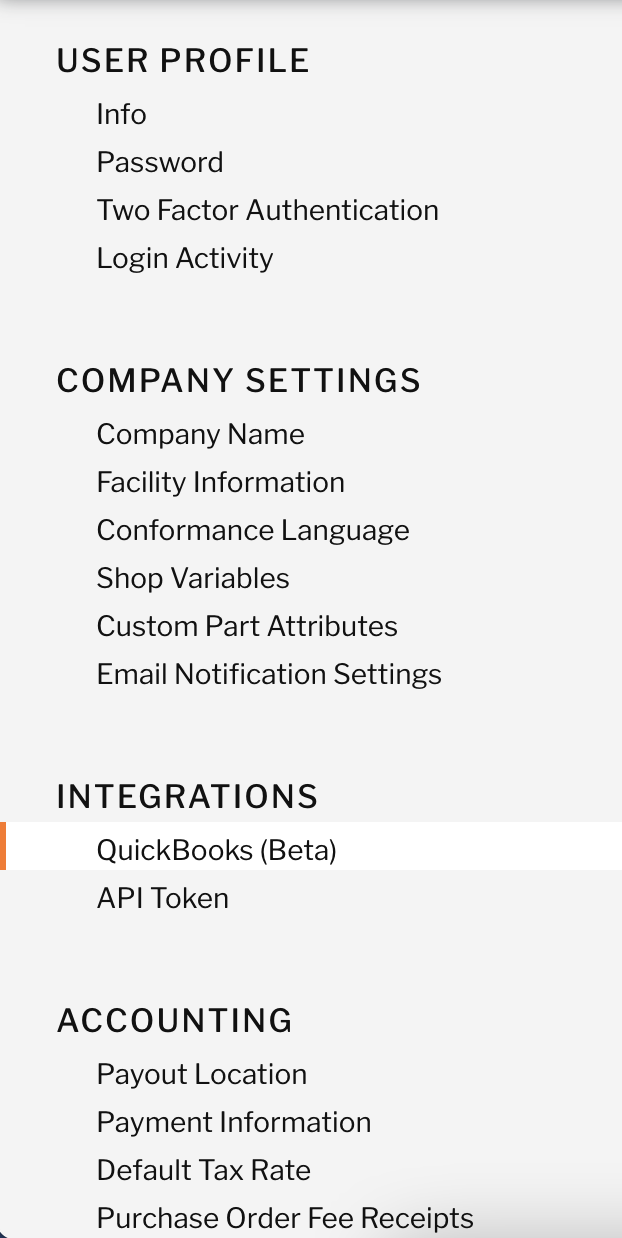 Quickbooks Online Integration