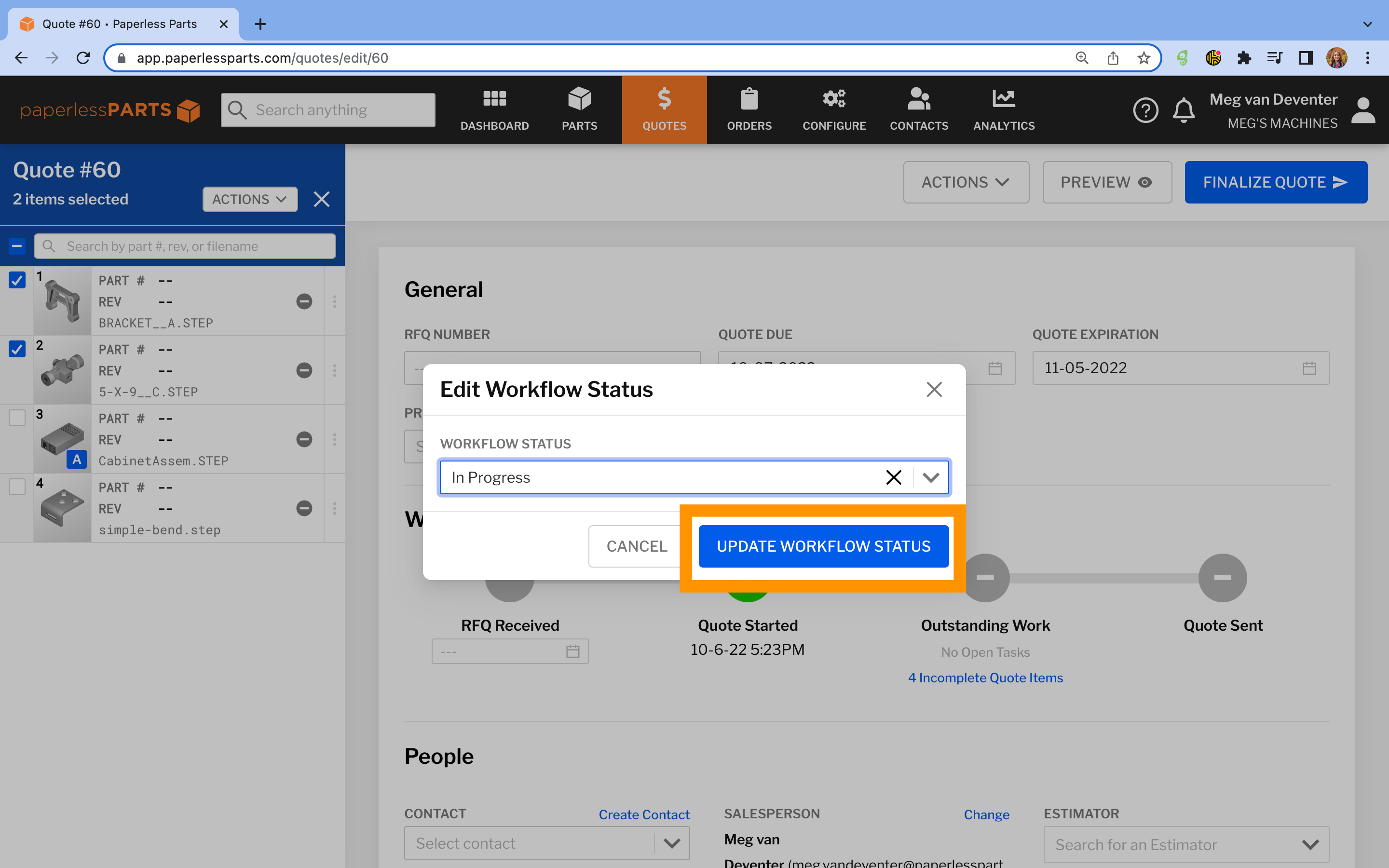 Paperless Parts Knowledge Base