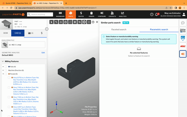 Similar parts search (BETA)