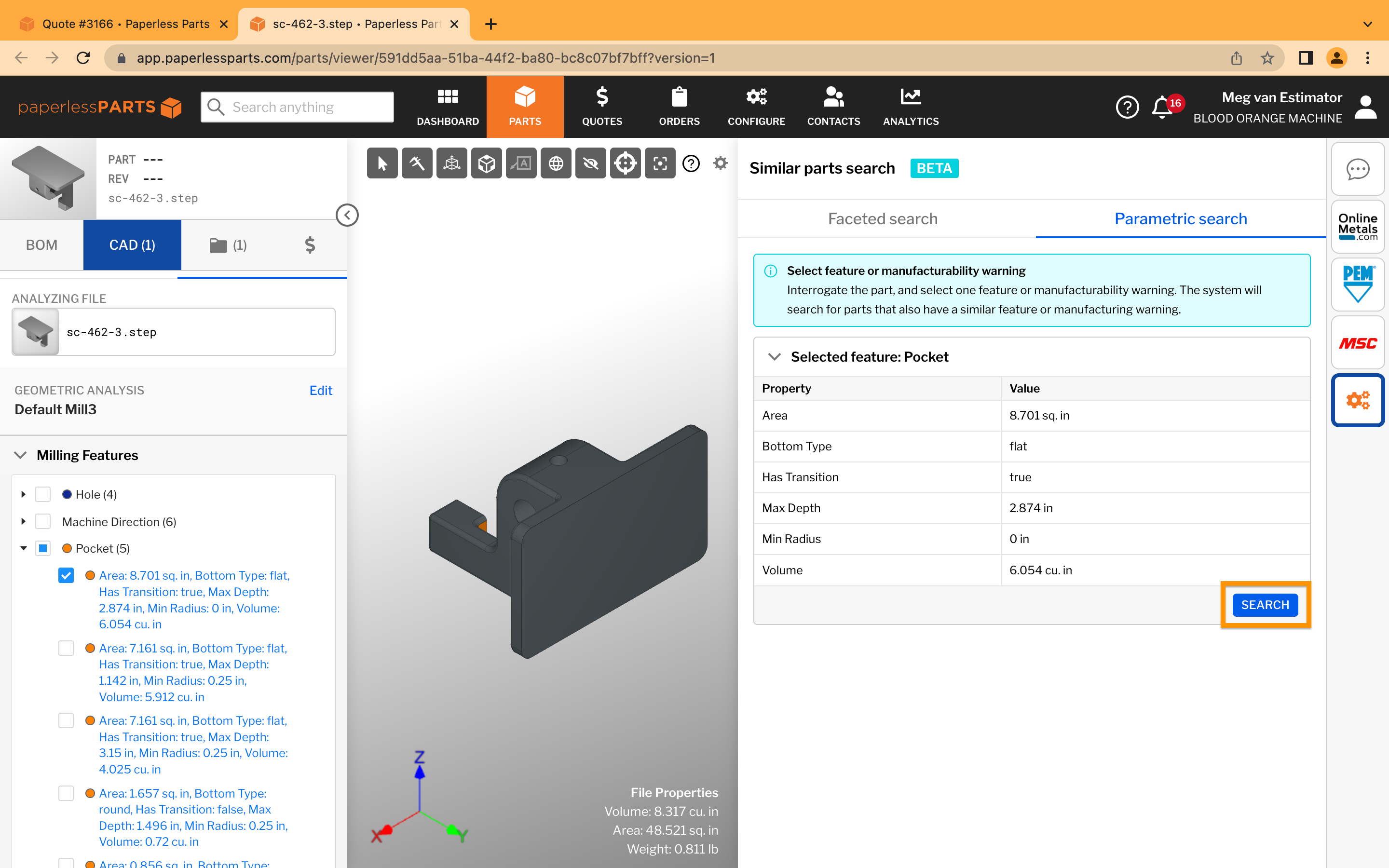 Similar parts search (BETA)