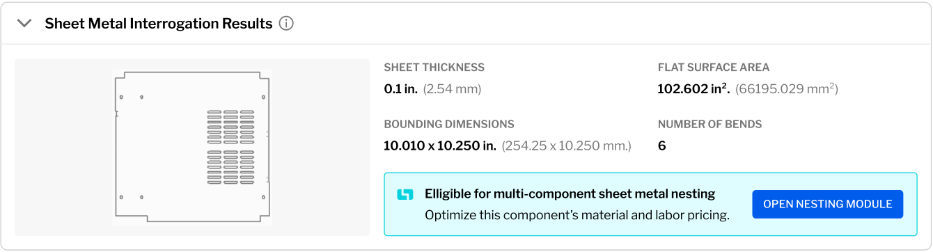 Multi-component sheet metal nesting