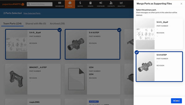 Navigate and manage the Part Library