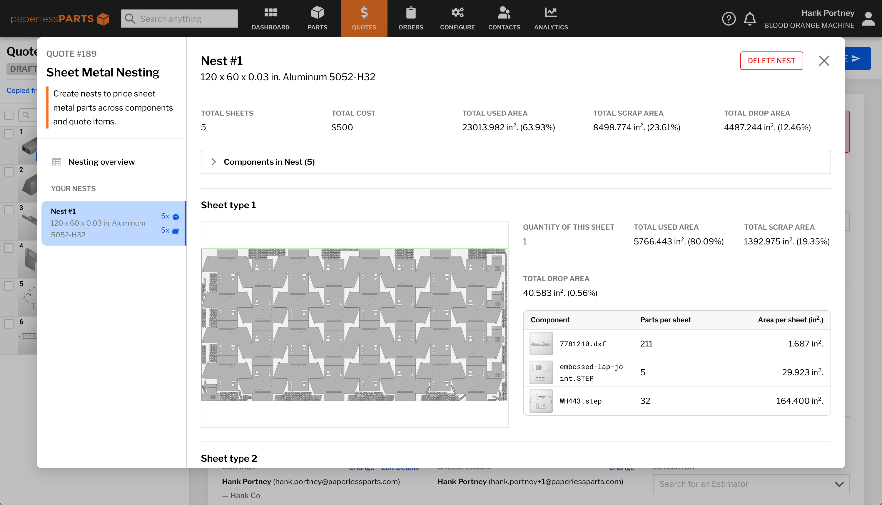 Multi-component sheet metal nesting - November 15th, 2022