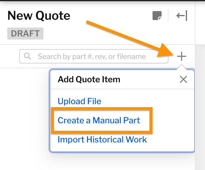 Setting up quote items