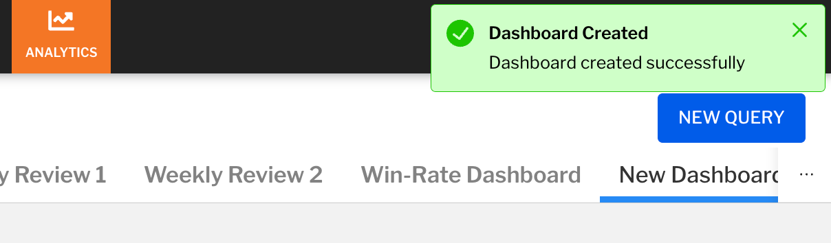 Setting up an analytics dashboard