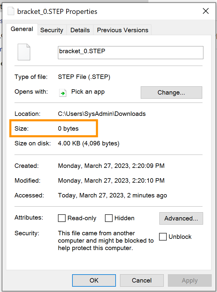 Common part errors and troubleshooting