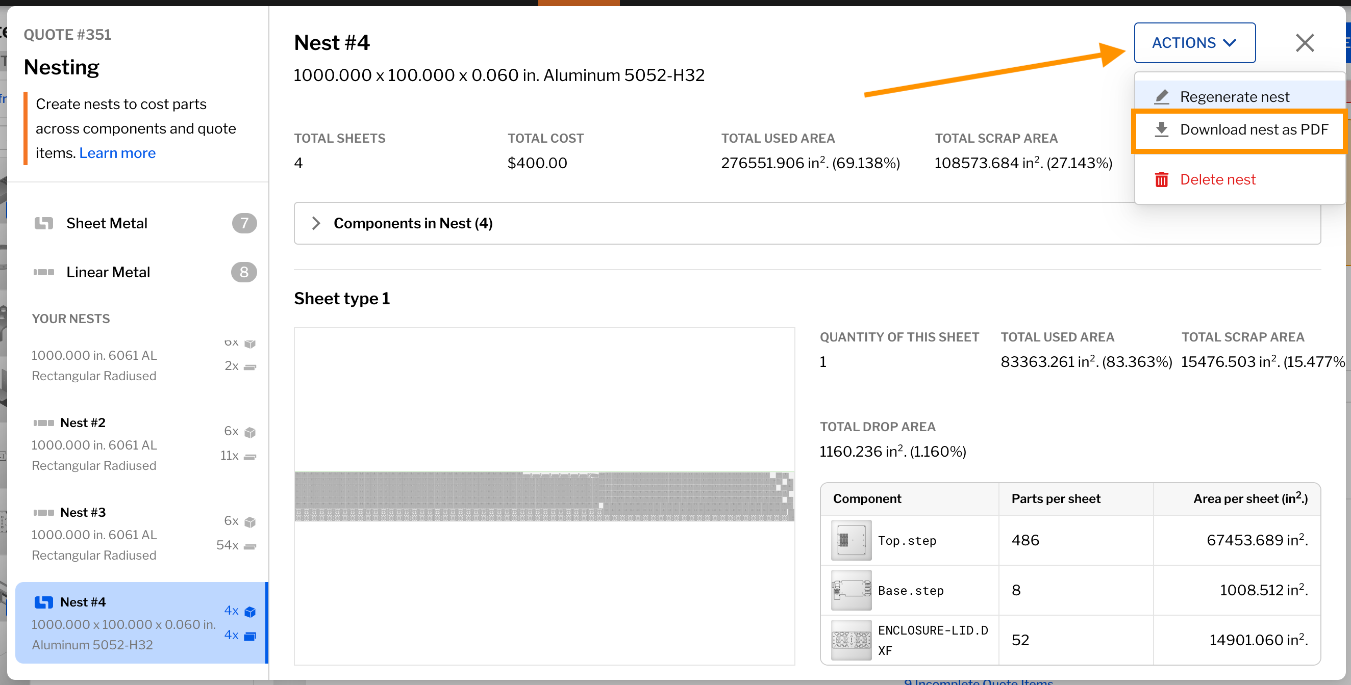 Multi Component Nesting Improvements May 17th 2023