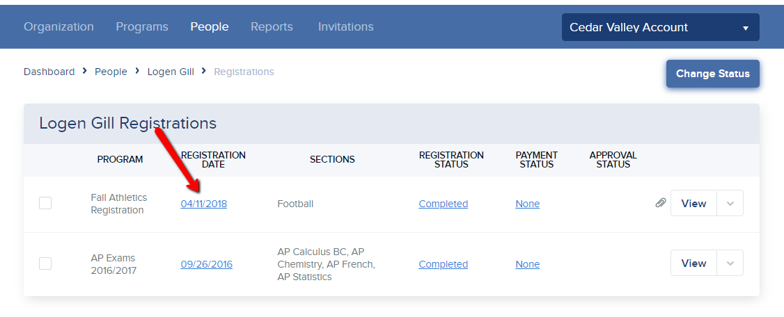 Student Registration - Approving/Not Approving Participants For a Program