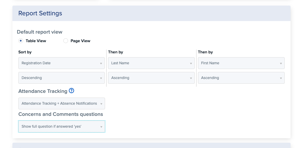 Student Registration - Create a Report