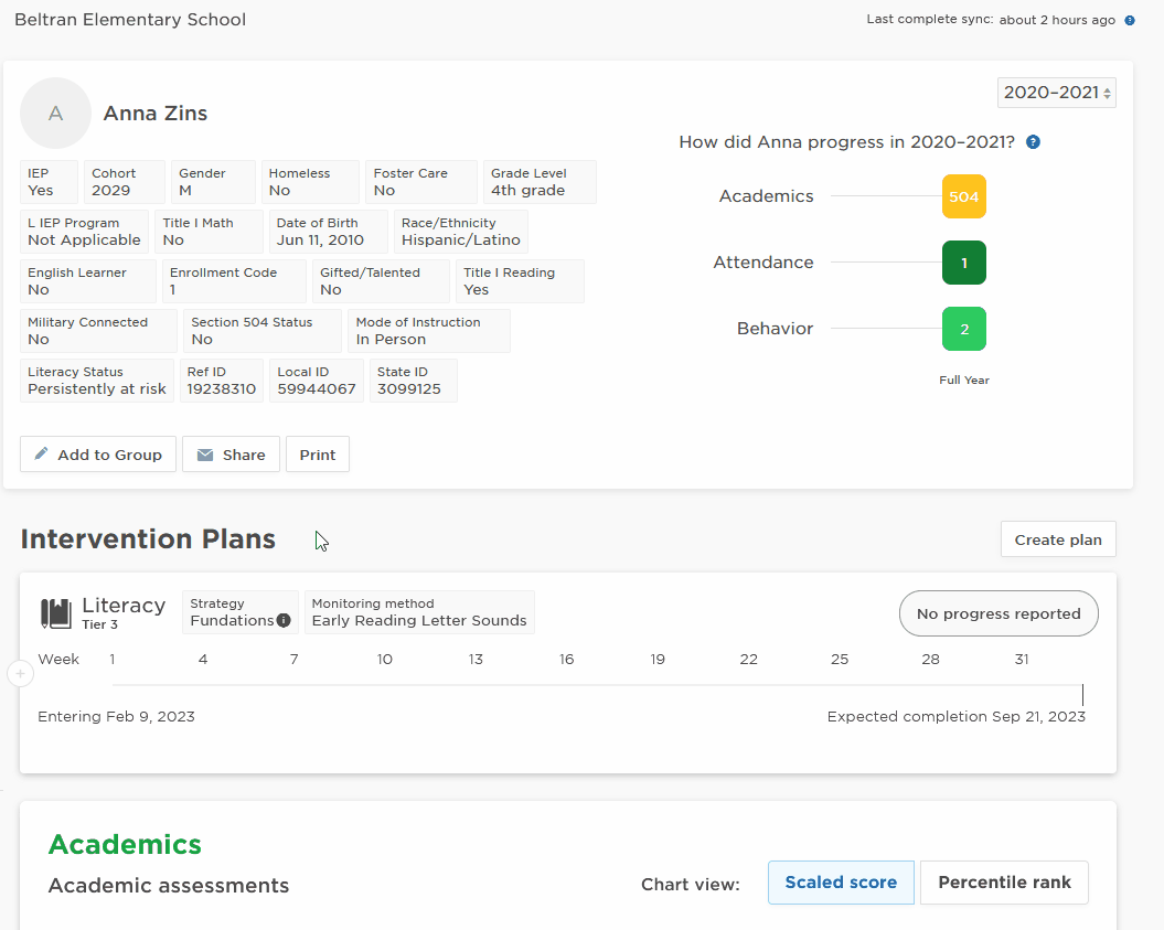 Manage Student Interventions – Iowa