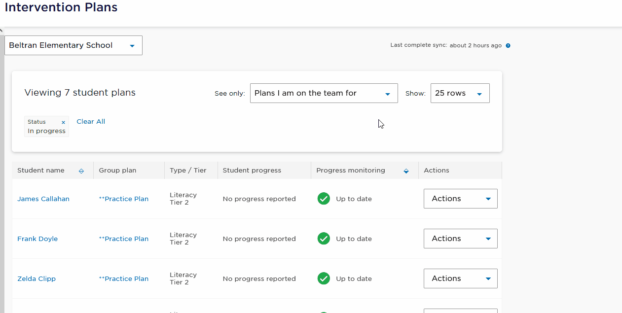 Manage Student Interventions – Iowa