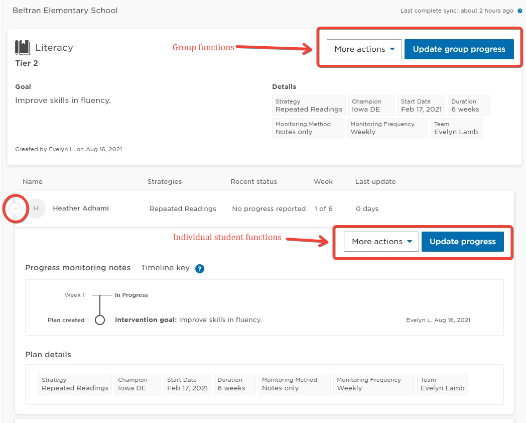 Manage Student Interventions – Iowa
