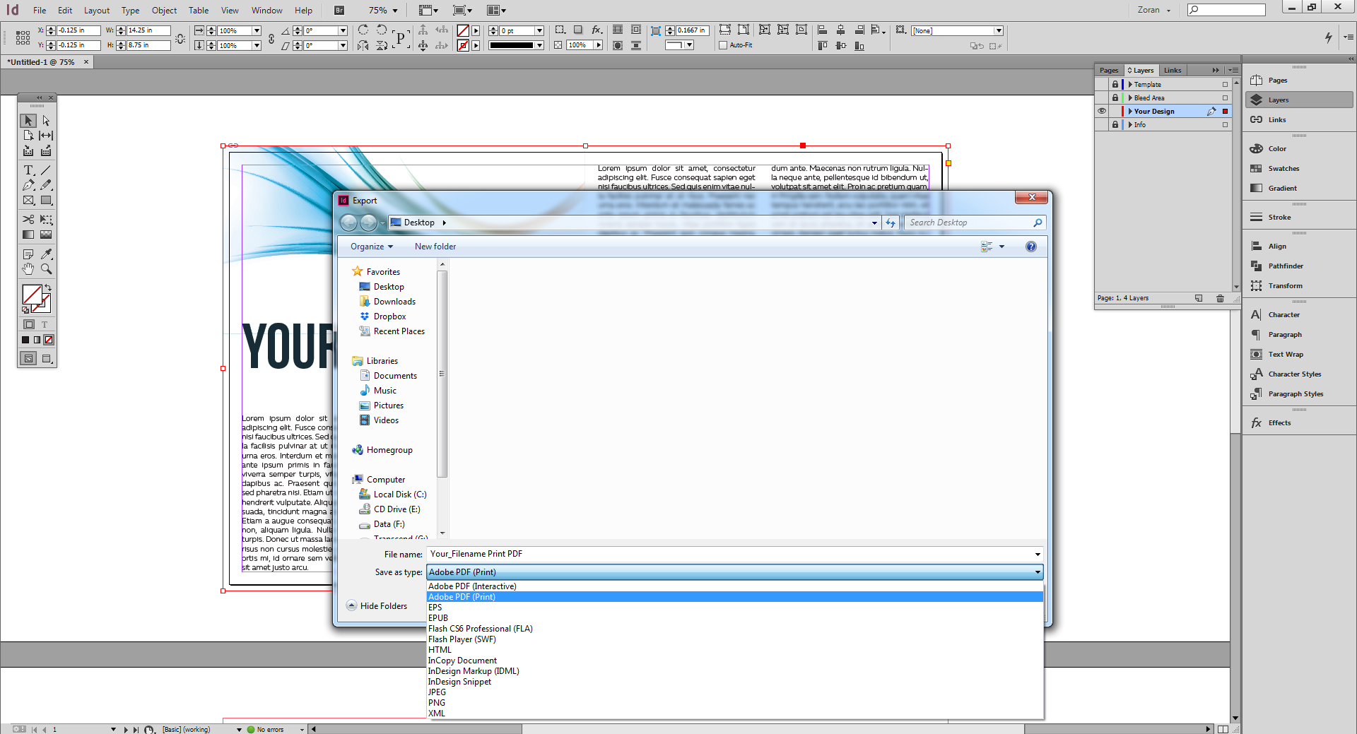 How to use the Adobe InDesign (.idml) Template from Newprint | Newprint ...
