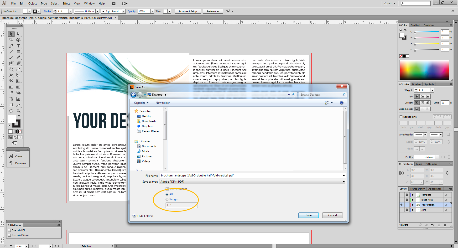 How to use the Adobe PDF (.pdf) Template from Newprint | Newprint Help