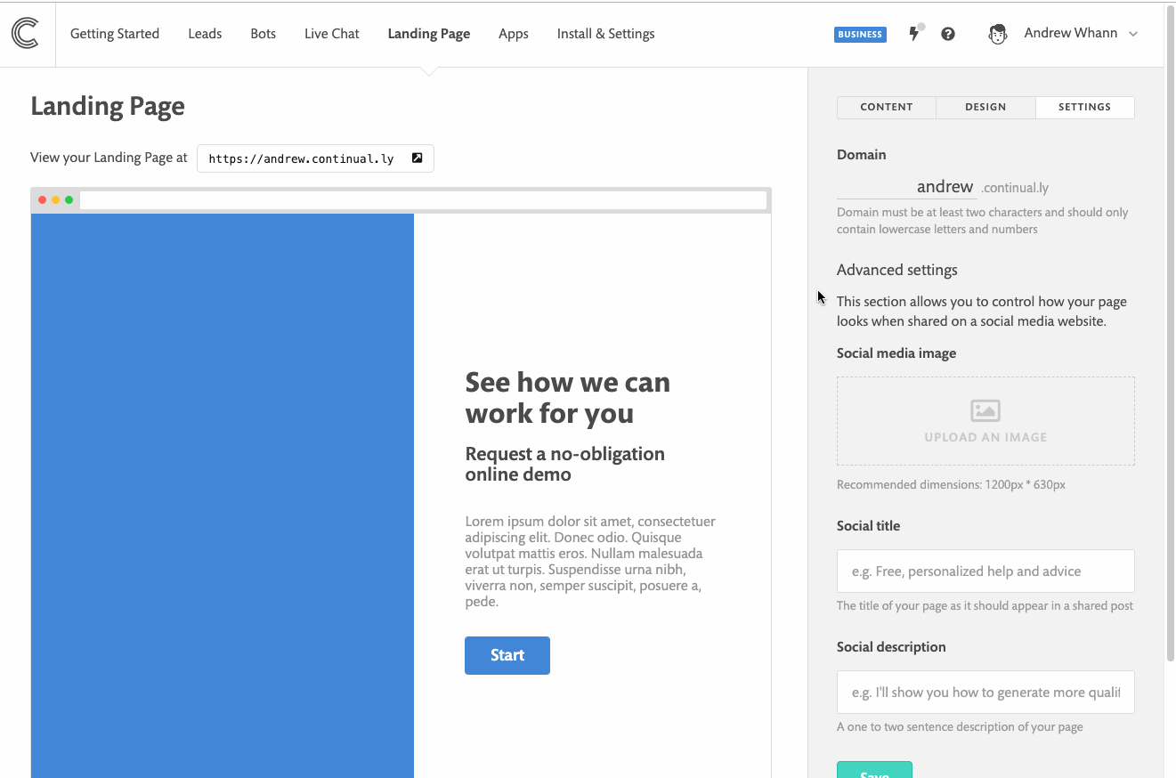 Why is my landing page URL not working? - Continually Knowledge Base