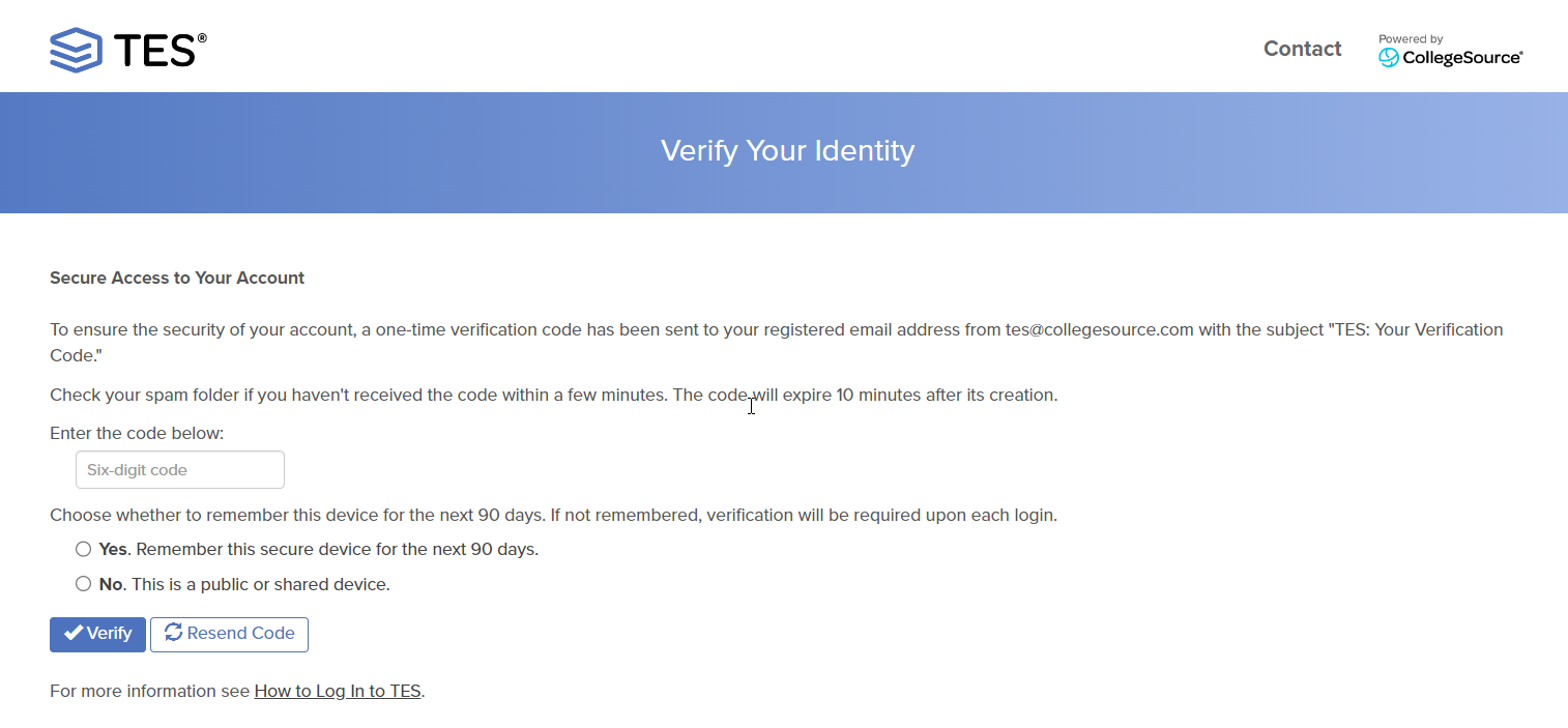 How to Log In to TES - TES Support Center