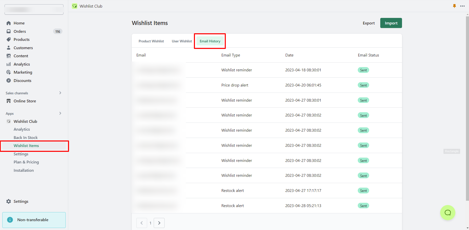 How to check Email Sent out history? - WebContrive
