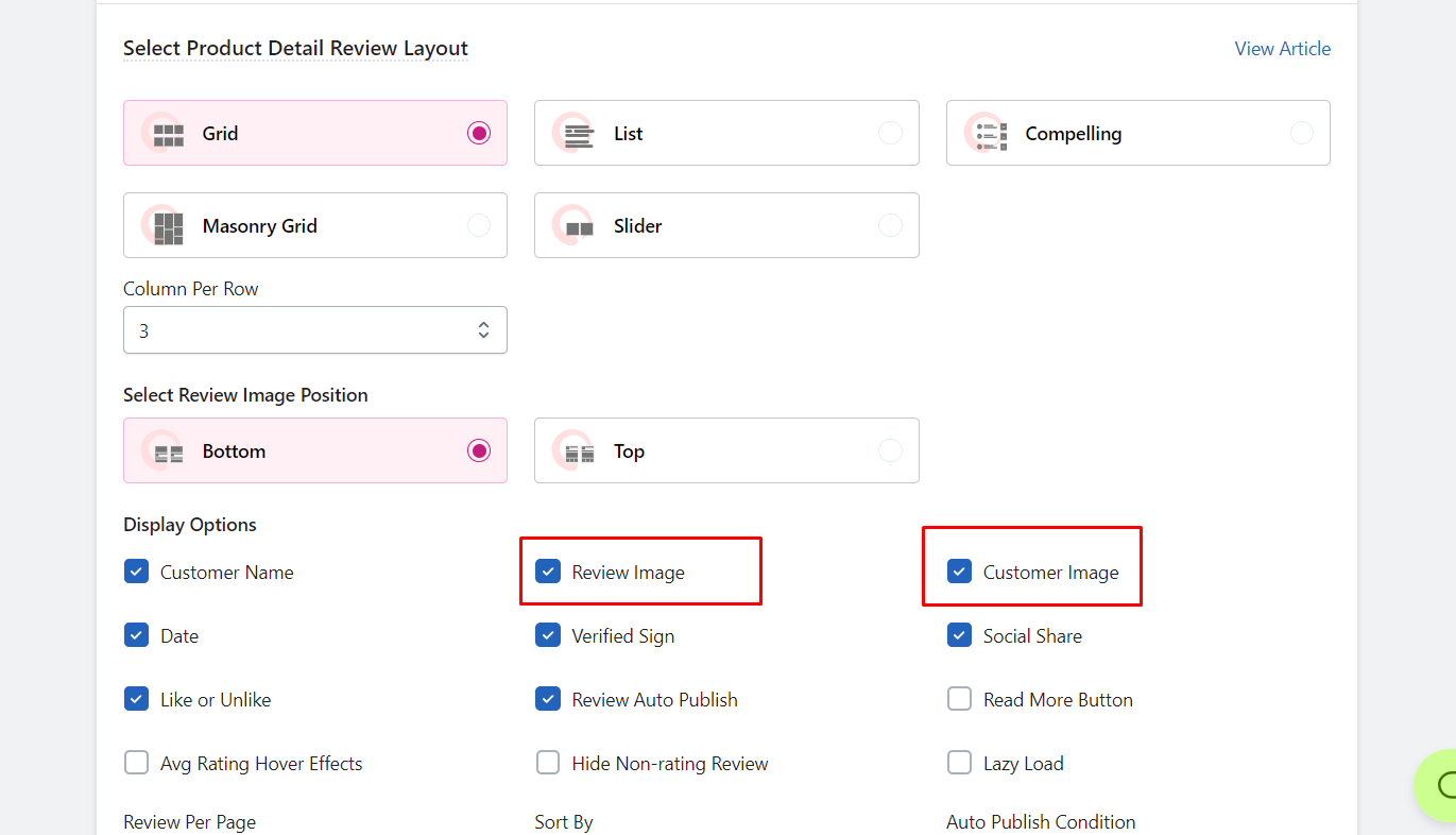 Customer & Review Image Show/Hide Option to Review Form. - WebContrive