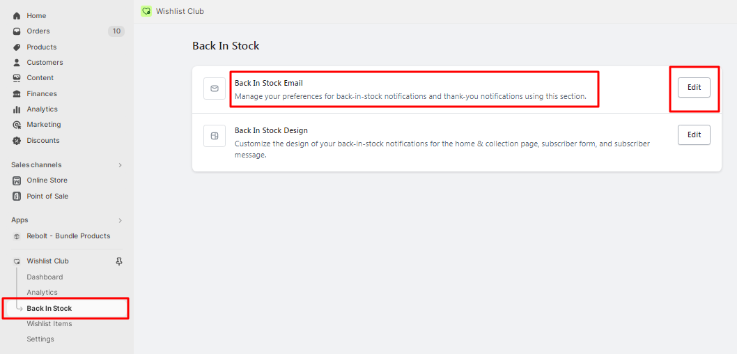 How to set back in stock button & Email? - WebContrive