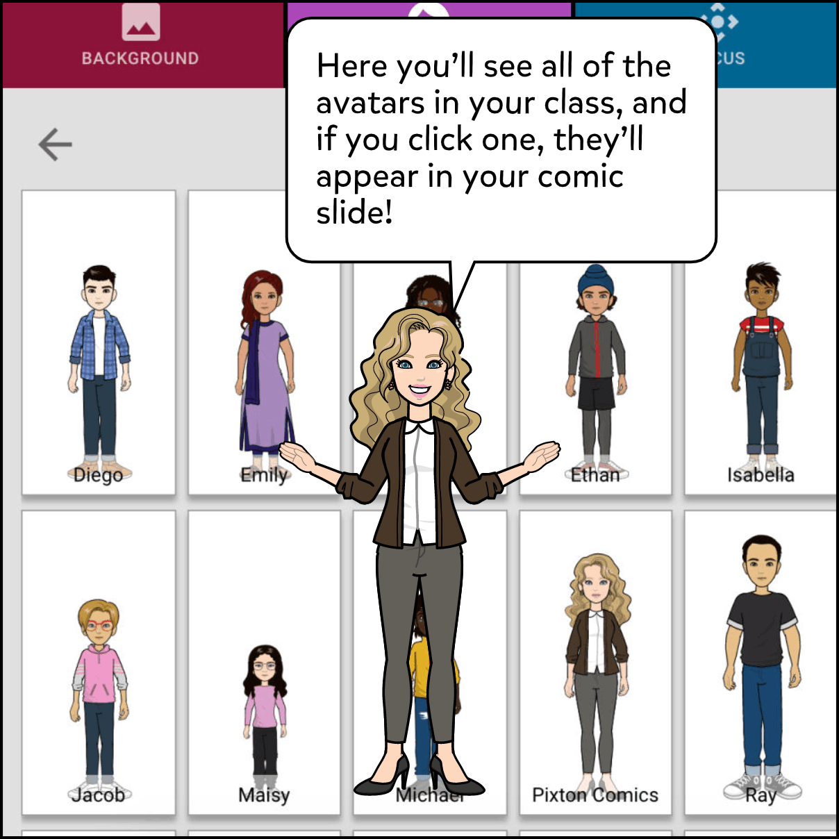 Include Yourself & Classmates In Comic