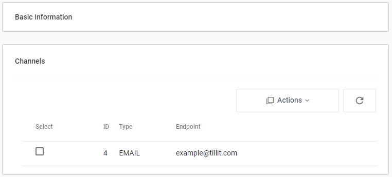 User channels - TilliT