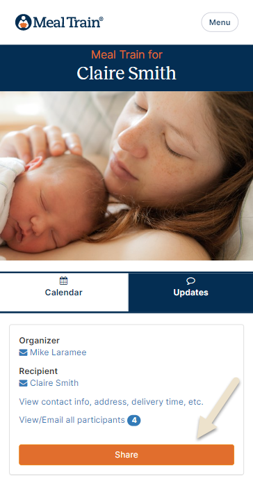Invite: All options - Meal Train Help