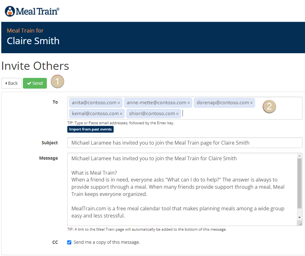 Invite By Importing A List Of Emails Meal Train Help Invite By Importing A List Of Emails Meal Train Help