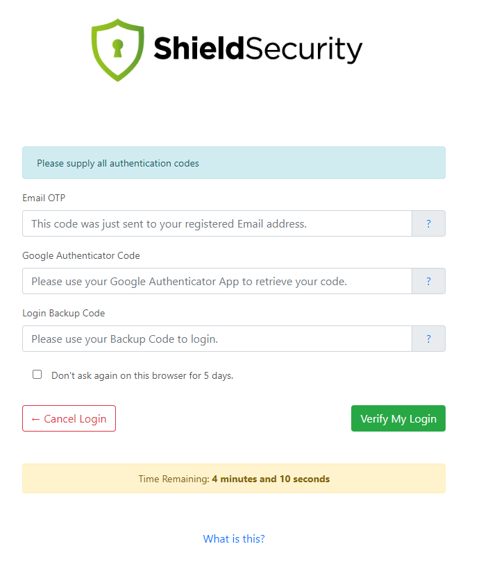 What is the Login Authentication Portal? - Shield Security for ...