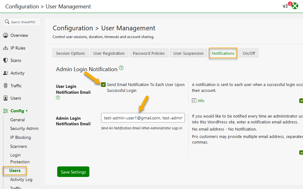 What is the User/Admin Login Notification feature? - Shield Security ...