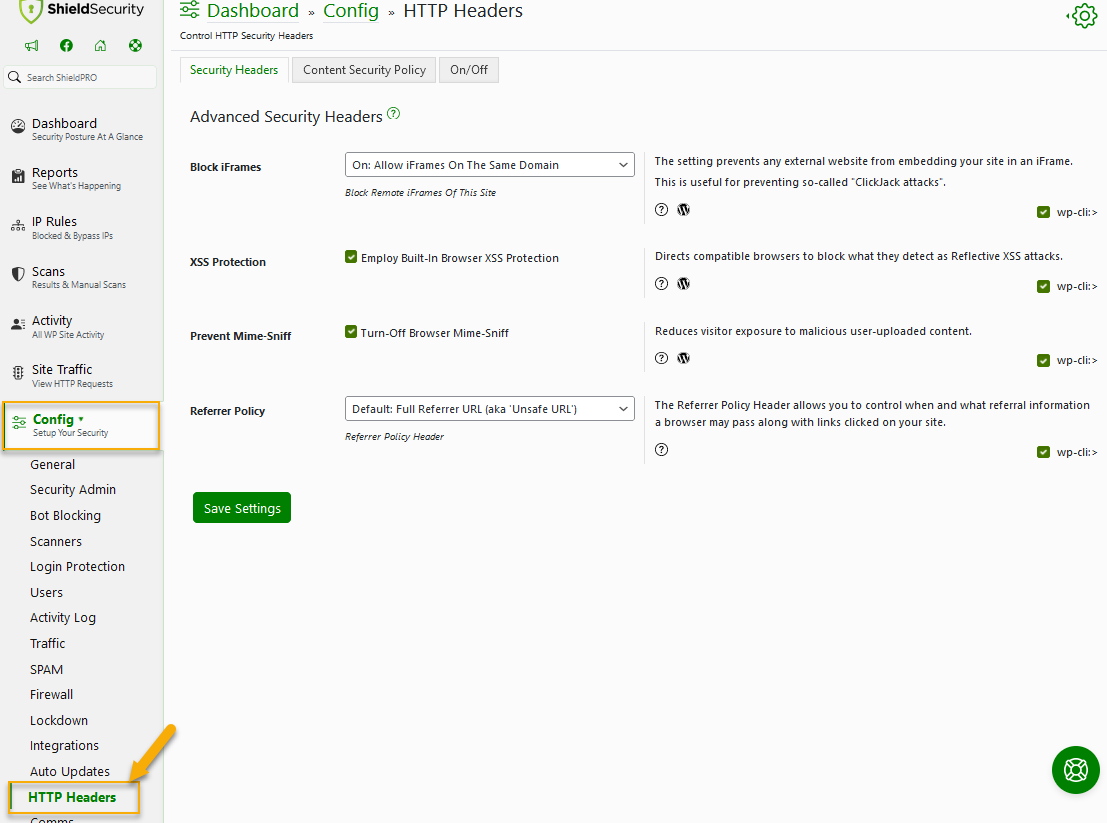 Introduction to the HTTP Headers module - Shield Security for WordPress ...