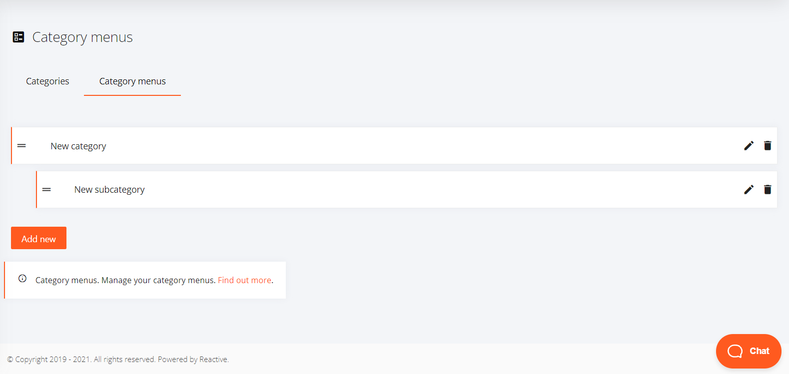 How to create a product subcategory
